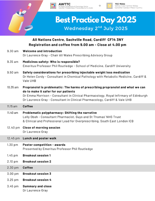 Best Practice Day - 2 July 2025 - All Wales Therapeutics and Toxicology ...