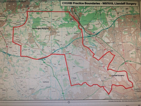 practice boundary - Llandaff Surgery